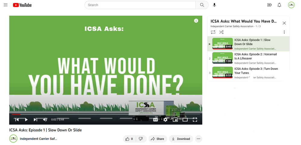 Independent Carrier Safety AssociationIndependent Carrier Safety ...